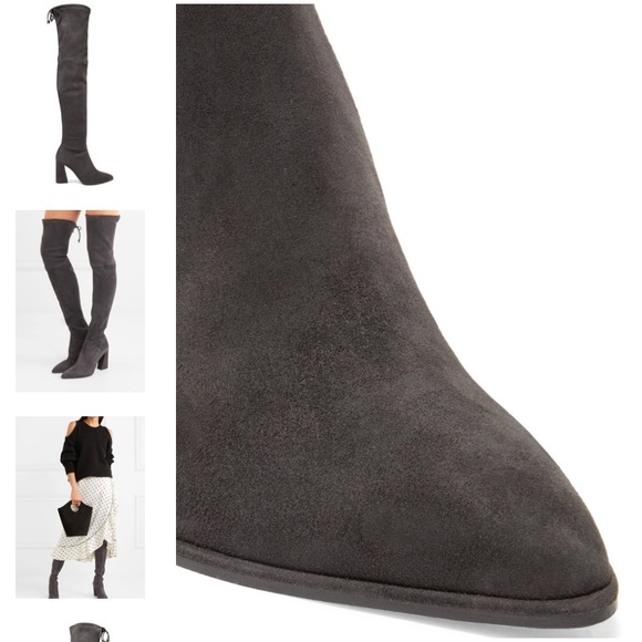 Stuart Weitzman | Shoes | New Stuart Weitzman Over The Knee Thigh Suede Leather Heel Boots ...